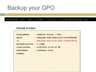 Useful Group Policy Concepts | PPTX