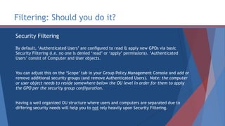 Group policy Best Practices | PPTX