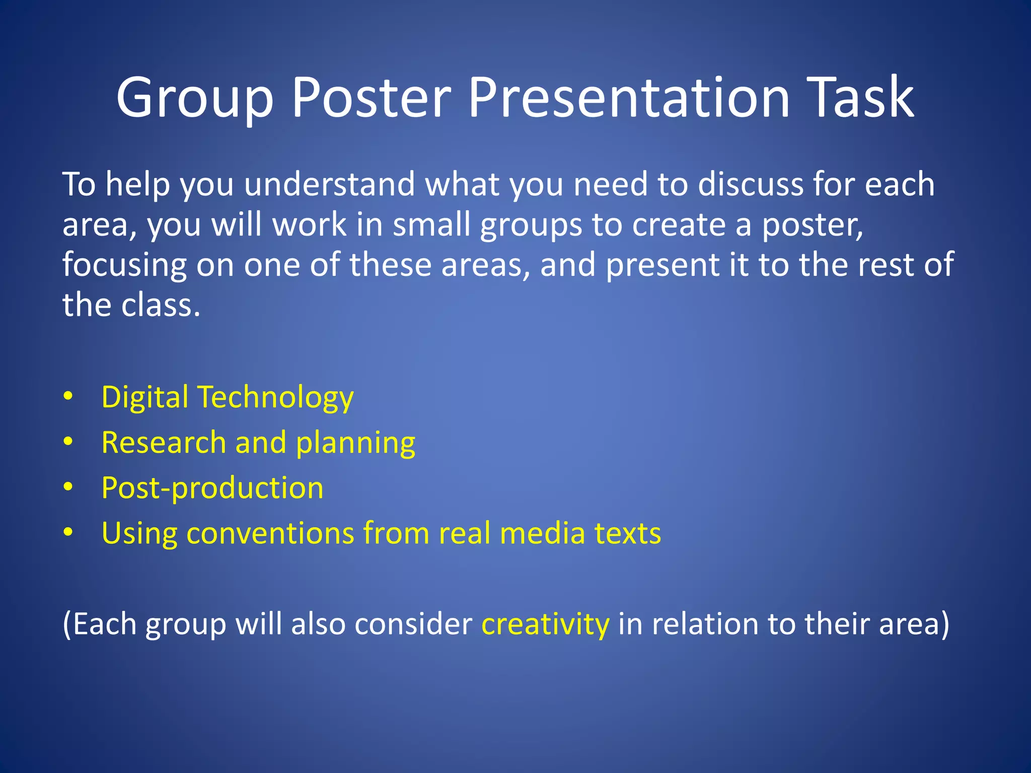 Group poster task 2015 | PPT