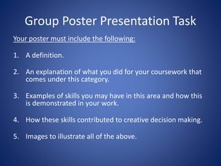 Group poster task 2015 | PPT