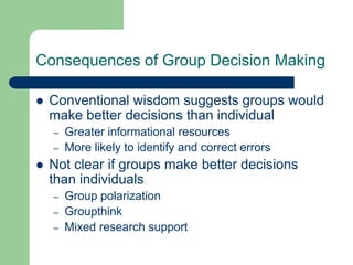 Group notes in organizational behaviour. | PPT