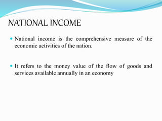 national income ,GNP, GDP, NOMINAL AND REAL INTEREST RATES& PPP'S | PPTX