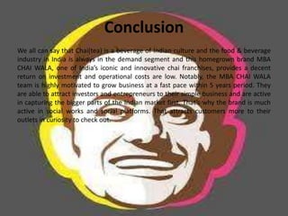 Group PPT on MBA Chai Wala by.pptx created by lalit | PPTX | Marketing and Advertising | Business