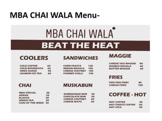 Group PPT on MBA Chai Wala by.pptx created by lalit | PPTX | Marketing and Advertising | Business