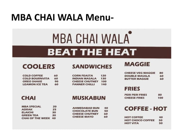 Group PPT on MBA Chai Wala by.pptx created by lalit | PPTX | Marketing and Advertising | Business