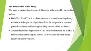Summarizing 4 Journal Articles about English textbook evaluation | PPT