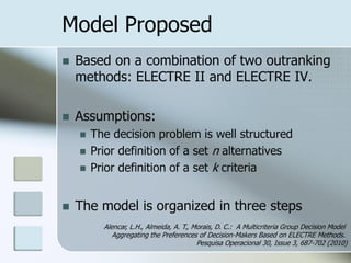 Group preference aggregation based on ELECTRE methods for ERP system selection | PDF