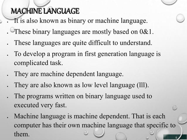 EVALUTION OF COMPUTER LANGAGES | PPT