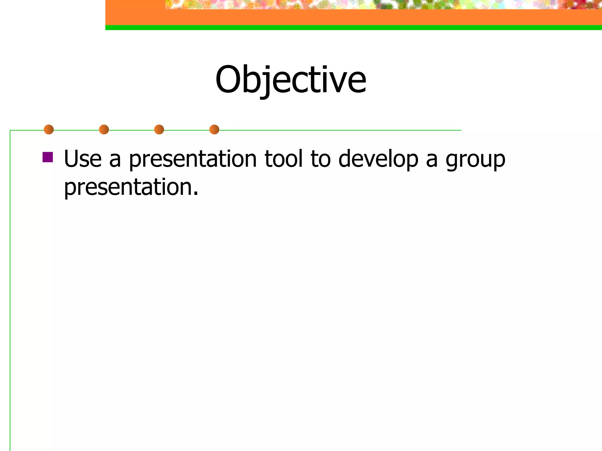 Group presentation | PPT