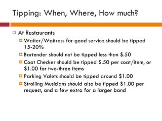 Tipping Tips | PPT
