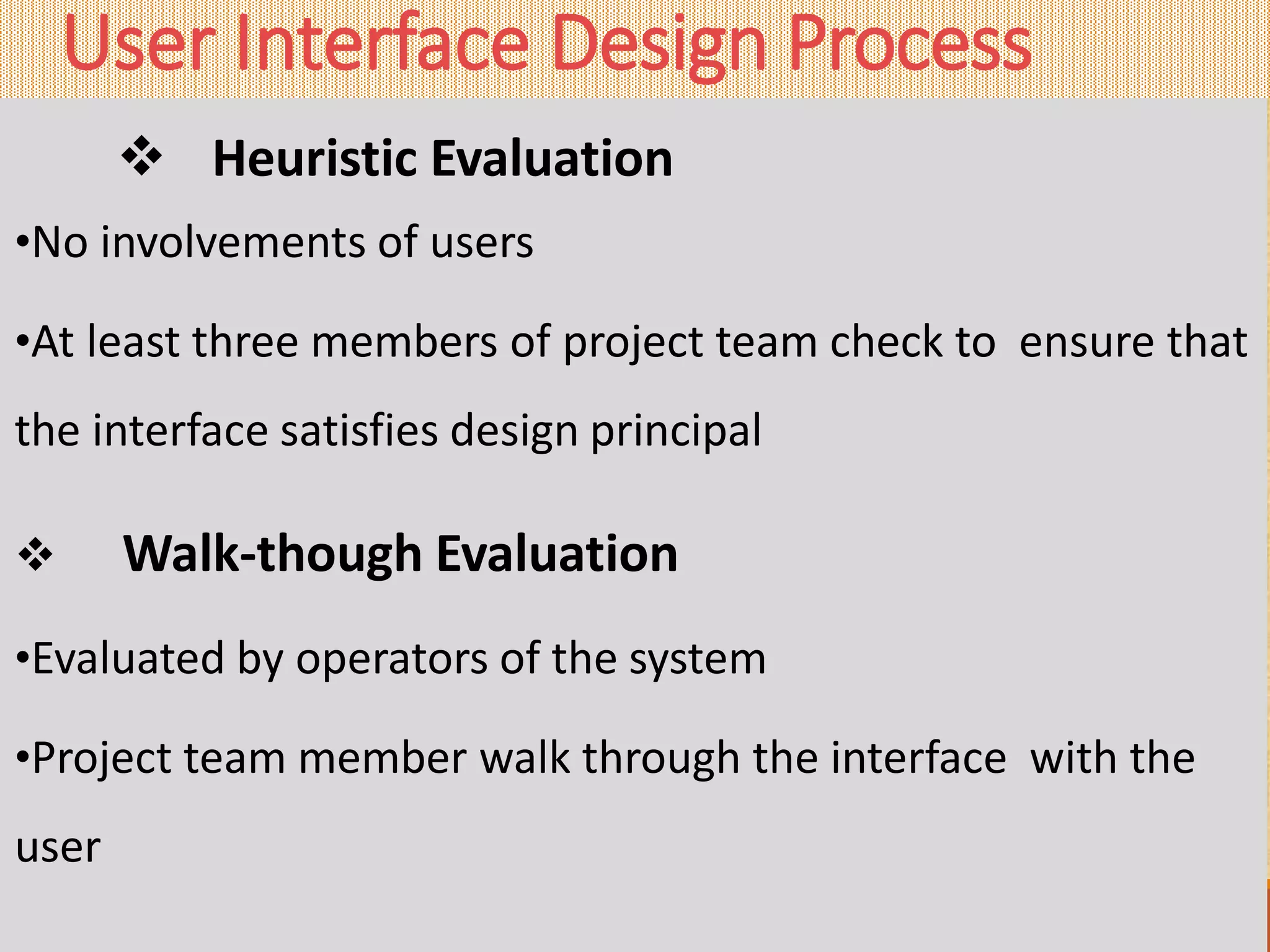 User Interface Design,Principles & process | PPT