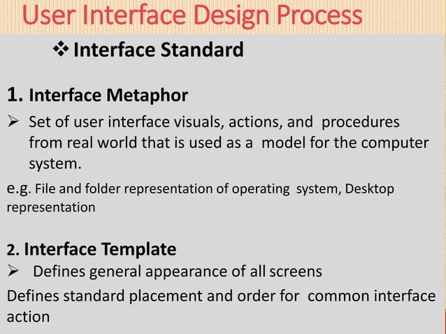 User Interface Design,Principles & process | PPT