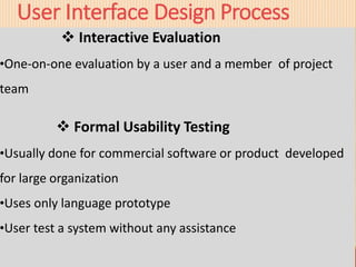 User Interface Design,Principles & process | PPT
