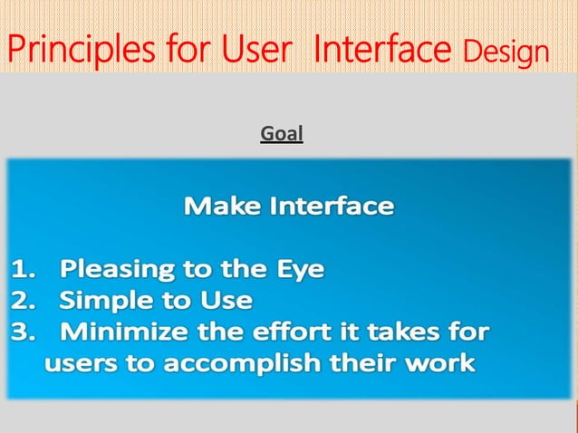 User Interface Design,Principles & process | PPT