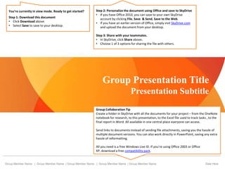 Group presentation | PPTX