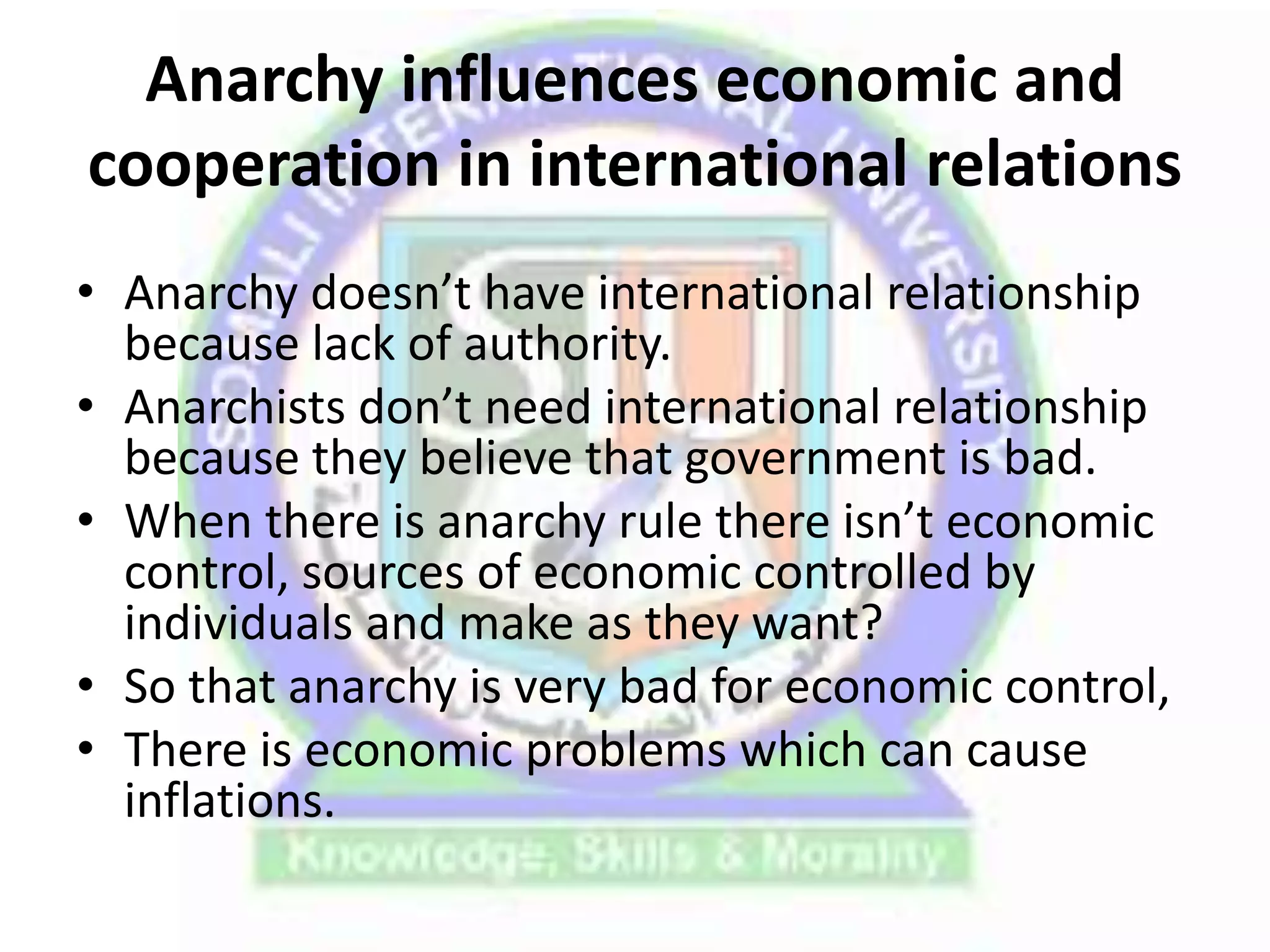 understanding for anarchy | PPTX