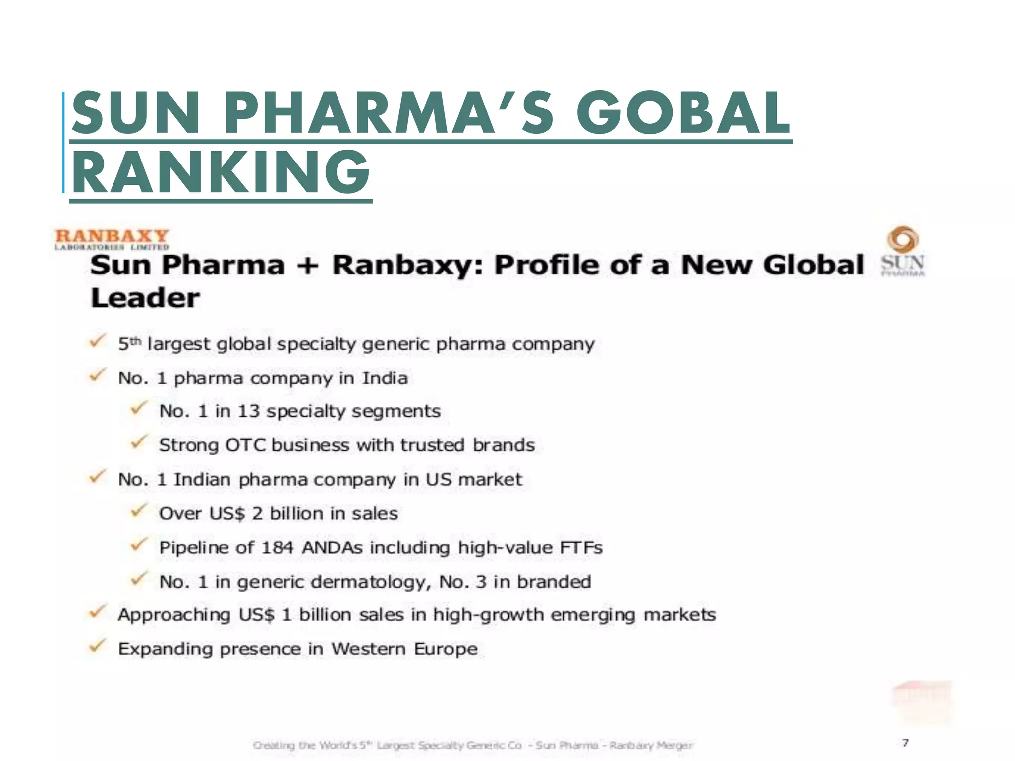 swot of sun pharma | PPTX