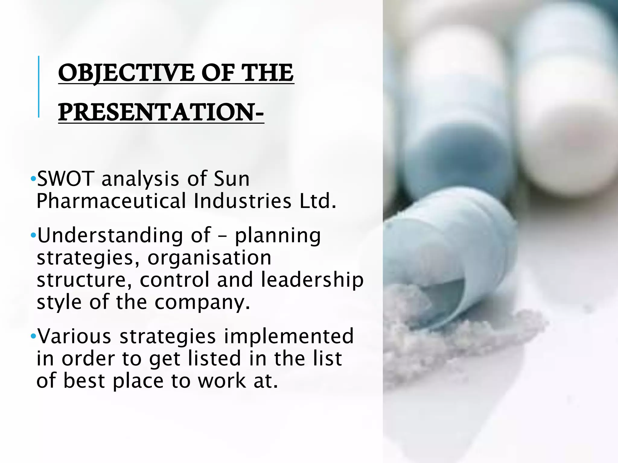swot of sun pharma | PPTX