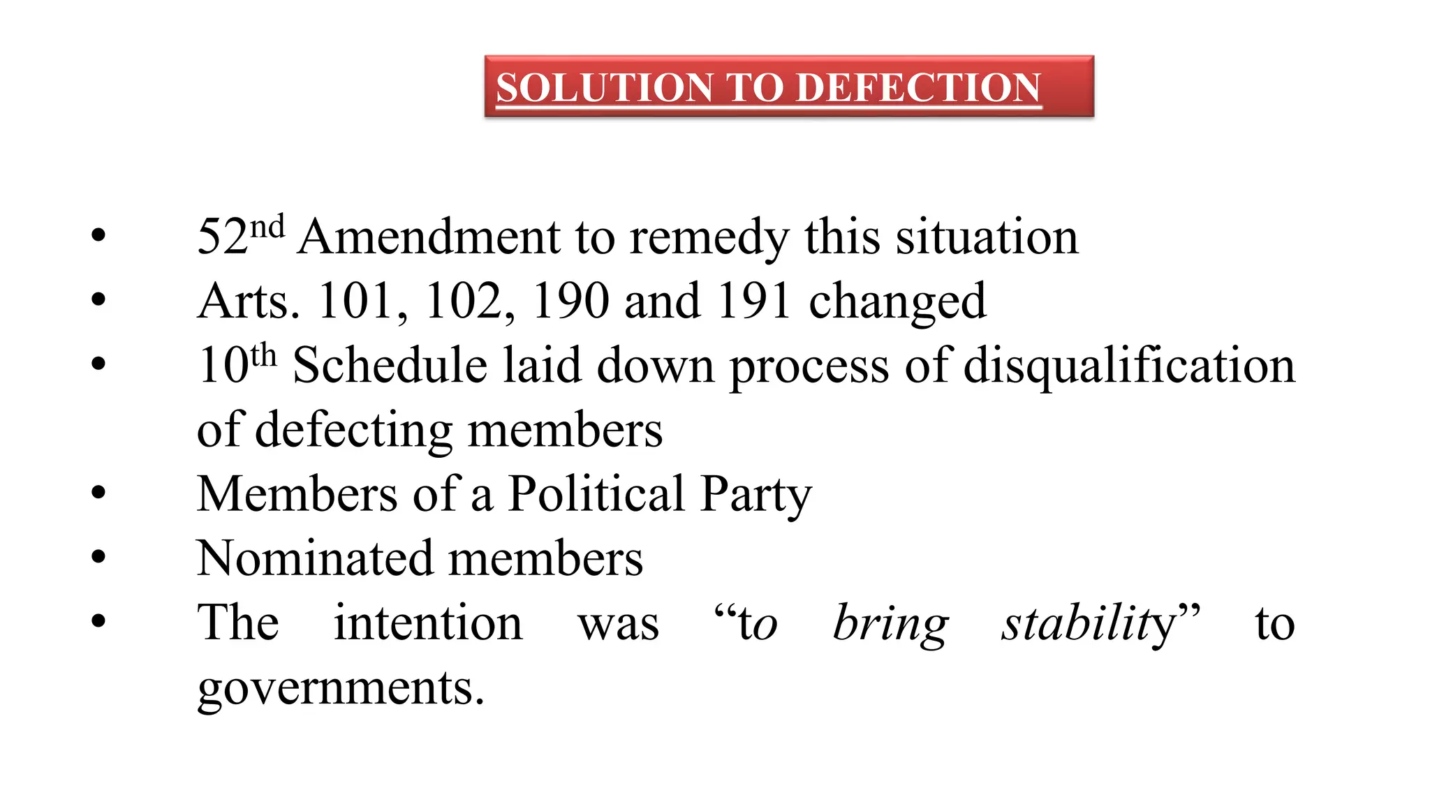 Disqualification of MP & MLA | PPTX