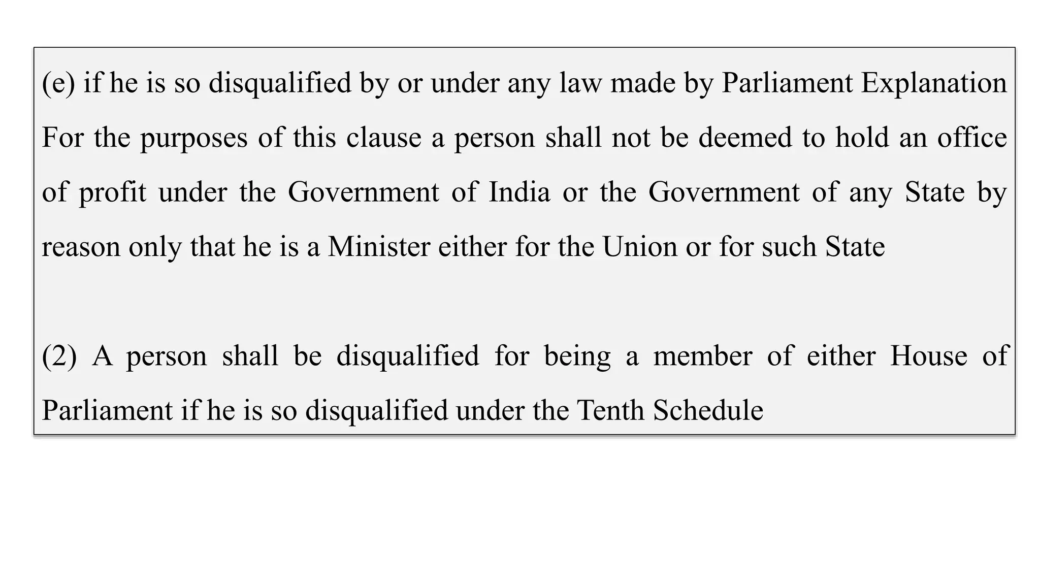 Disqualification of MP & MLA | PPTX