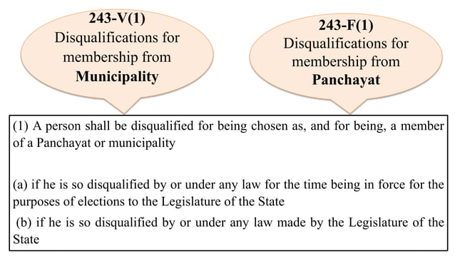 Disqualification of MP & MLA | PPTX