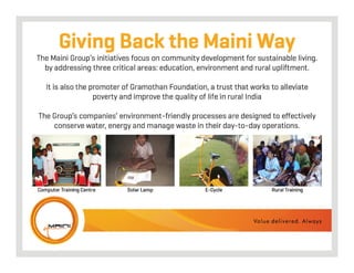 Maini Group PPT | PPT
