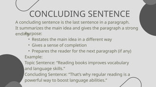 paragraph writing presentation in detail. | PPTX