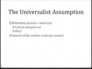 Motivation Across Cultures Chp 12 | PPTX