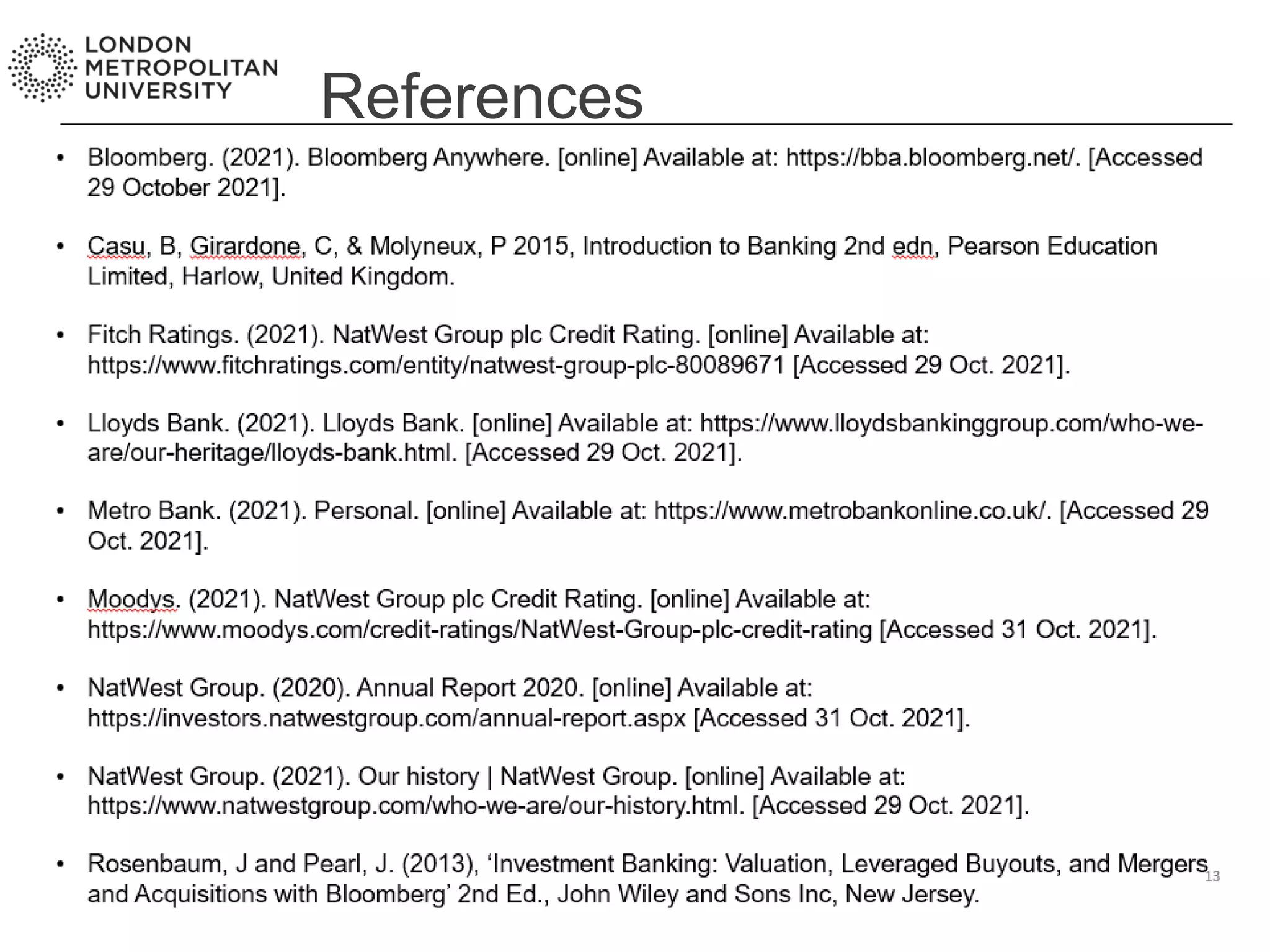 Comps Analysis | PPTX