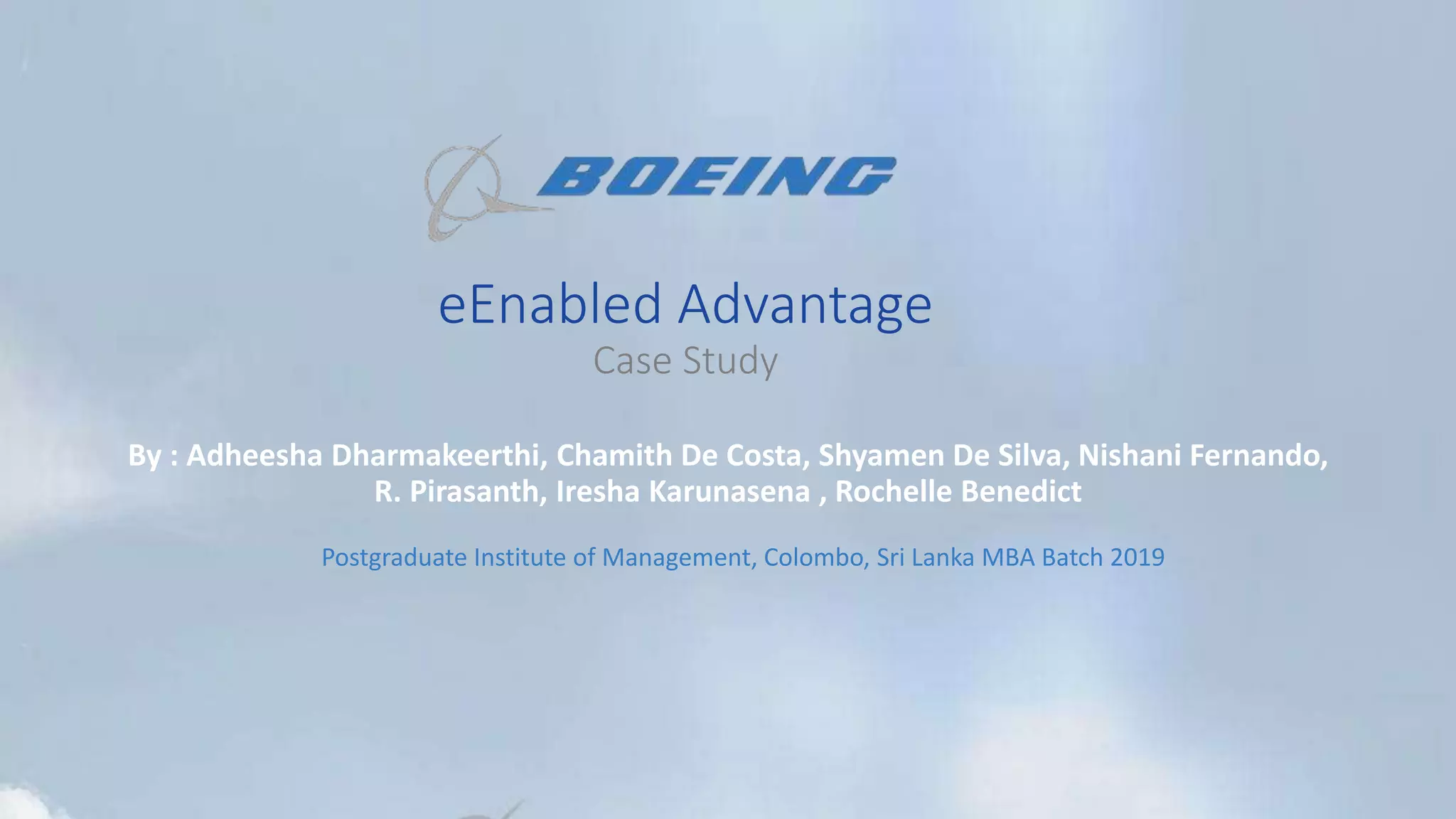 Boeing Case Study | e-enabled Advantage | PPTX