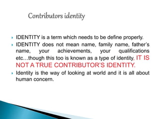 to recognize static and dynamic identity | PPTX