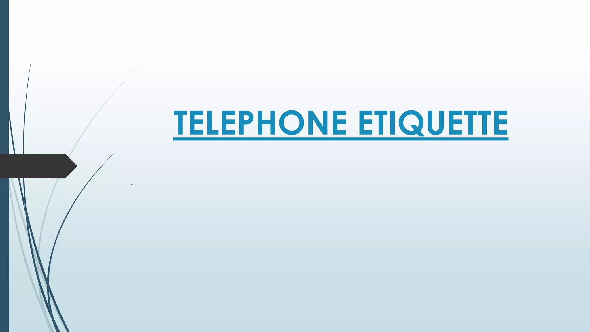 Telephone Etiquette | PPTX