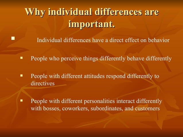 Individual differences and work behaviour | PPT