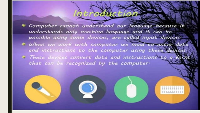 Information and communication technology. Input devices | PPT
