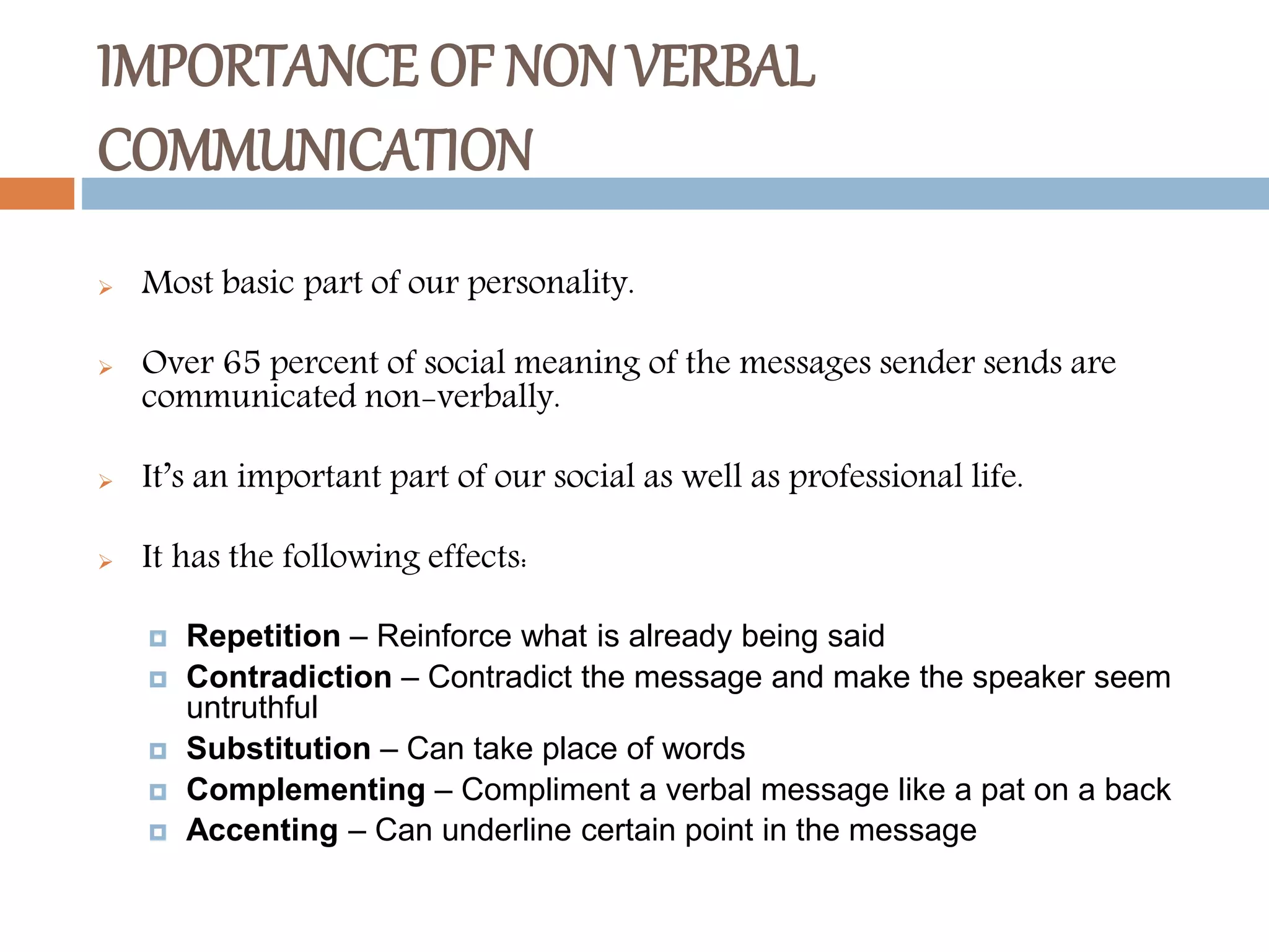 Group presentation on Nonverbal Communication | PPTX