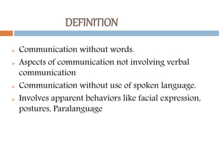 Group presentation on Nonverbal Communication | PPTX