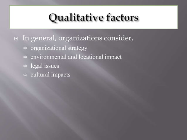 Financial Factors, Qualitative Factors and Investment Practices | PPT