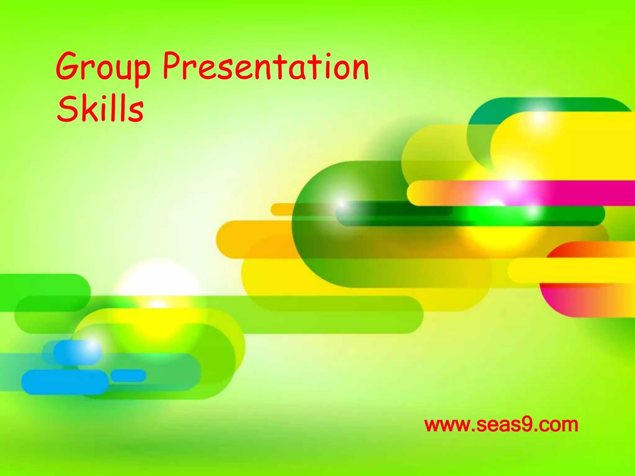 Group Presentation Skills | PPTX