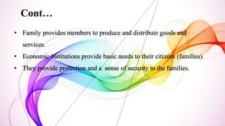 An Intro to Social Institutions & Institution of Economics | PPT