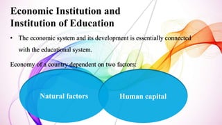 An Intro to Social Institutions & Institution of Economics | PPT