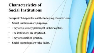 An Intro to Social Institutions & Institution of Economics | PPT