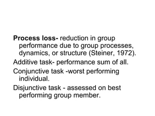 Group processes lecture social psychology | PPT