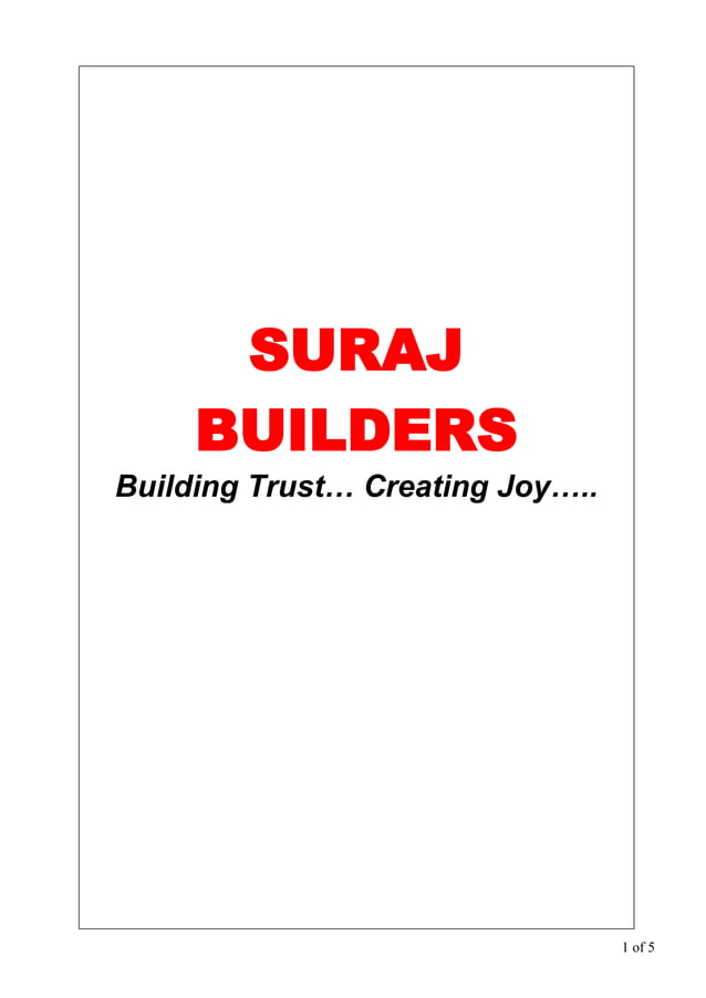 Suraj Builders | PDF