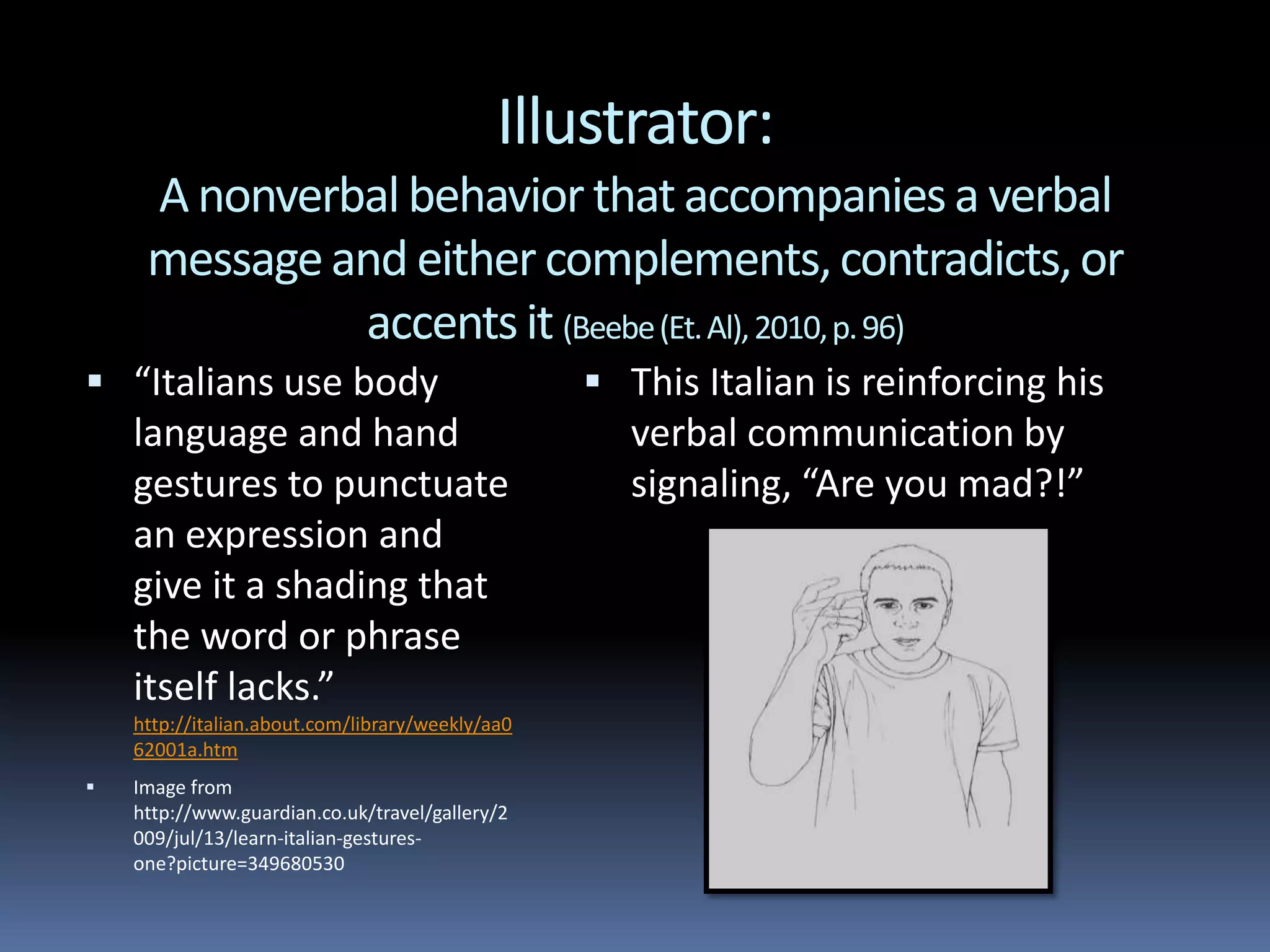 Culture and Nonverbal Communication in Italy | PPTX