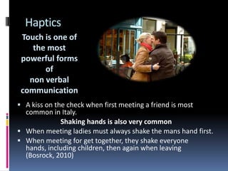 Culture and Nonverbal Communication in Italy | PPTX