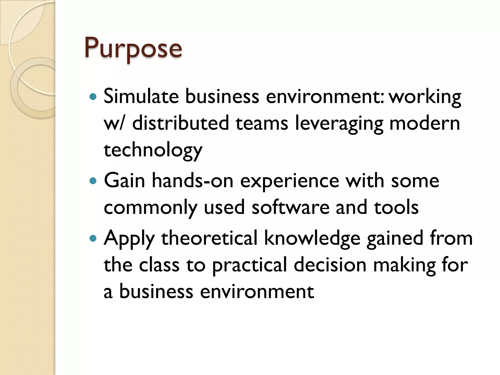 Group project overview_(1)_(1) | PPTX | Computer Software and ...