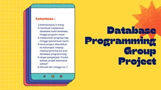 Group projects - Pemrograman Basis Data | PDF