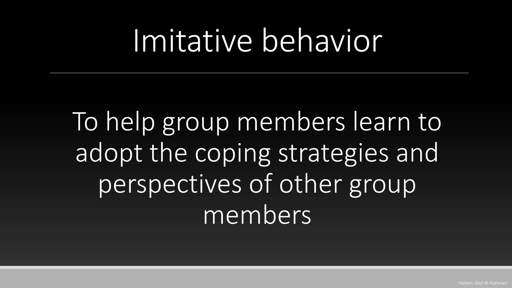Group psychotherapy - Therapeutic factors | PPTX