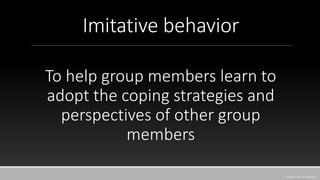 Group psychotherapy - Therapeutic factors | PPTX | Mental Health ...