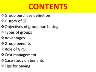 Group purchase in hospitals | PPTX